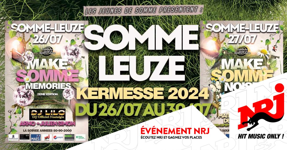 La Kermesse de Somme Leuze du 26 au 30 juillet 2024
